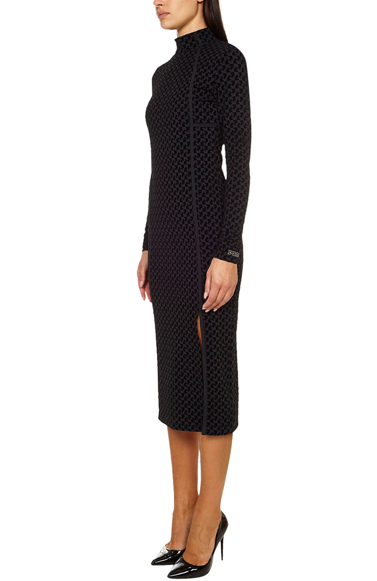 Black midi dress with stand-up collar Off-White — rental or buyout on ...